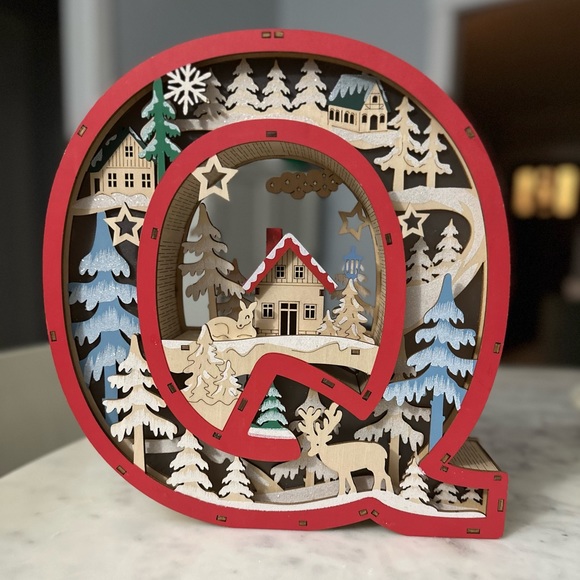 Anthropologie | Holiday | Nwt Anthropologie Wonderland Scene Monogram ...